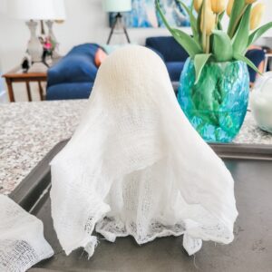 how to make a cute ghost with cheesecloth and liquid starch – Inspire ...